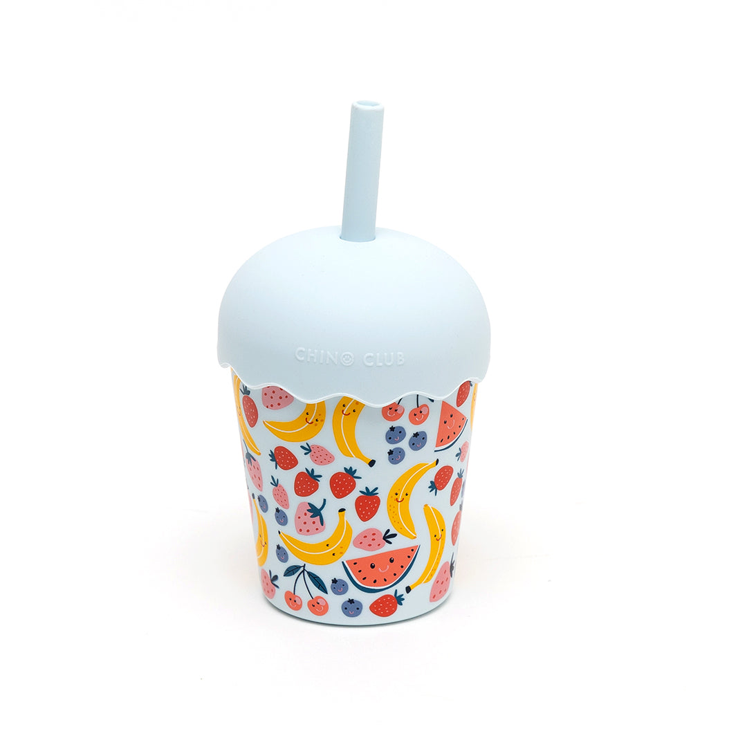 Fruits Blue Mini Smoothie Cup & Straw 200ml – chinoclub